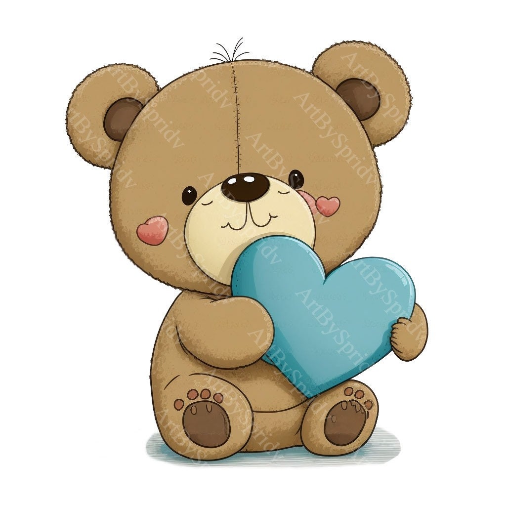 Teddy Bear Transparent PNG Clipart Kids Cartoon Design Printable ...