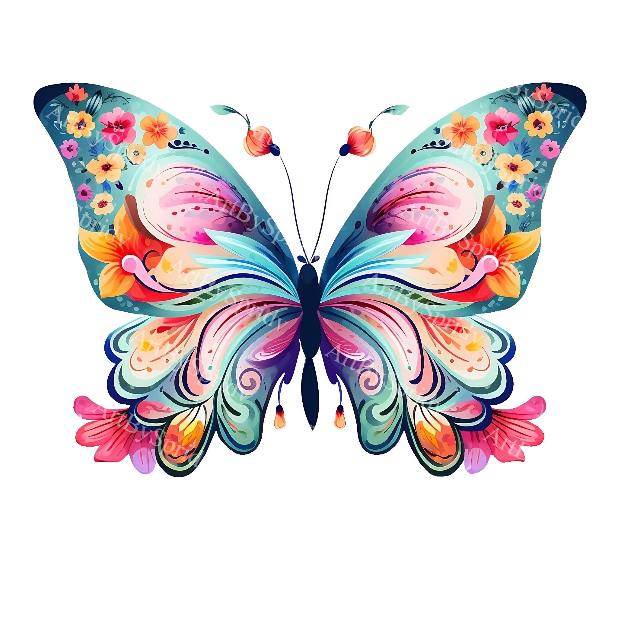 Butterfly Cluster Clip Art