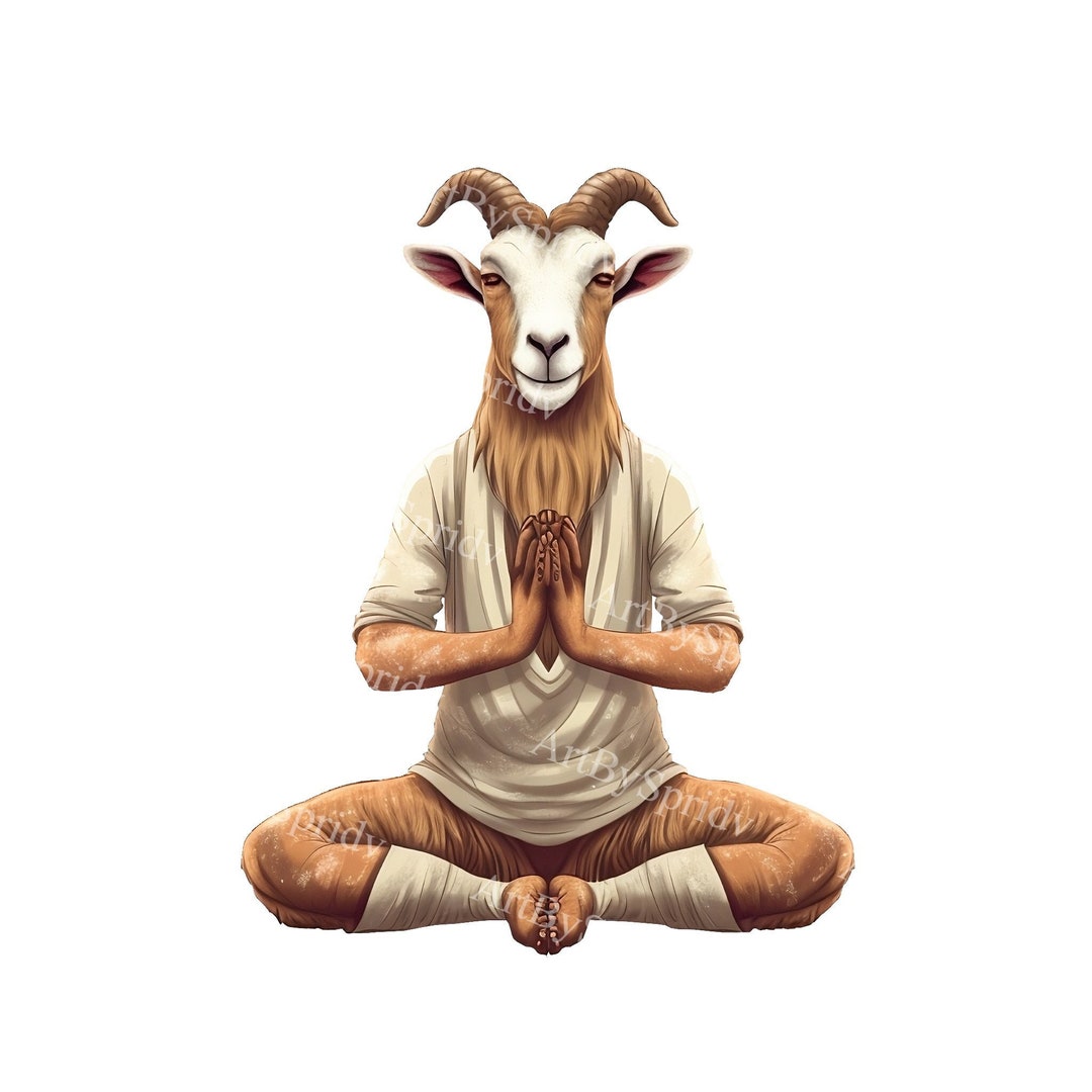 Goat Yoga Clipart | Zen Animal Digital Download | Tranquil Yoga ...