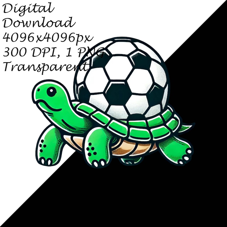 Cute Soccer Ball Turtle Shell PNG Clipart, Sports Illustration for Kids ...
