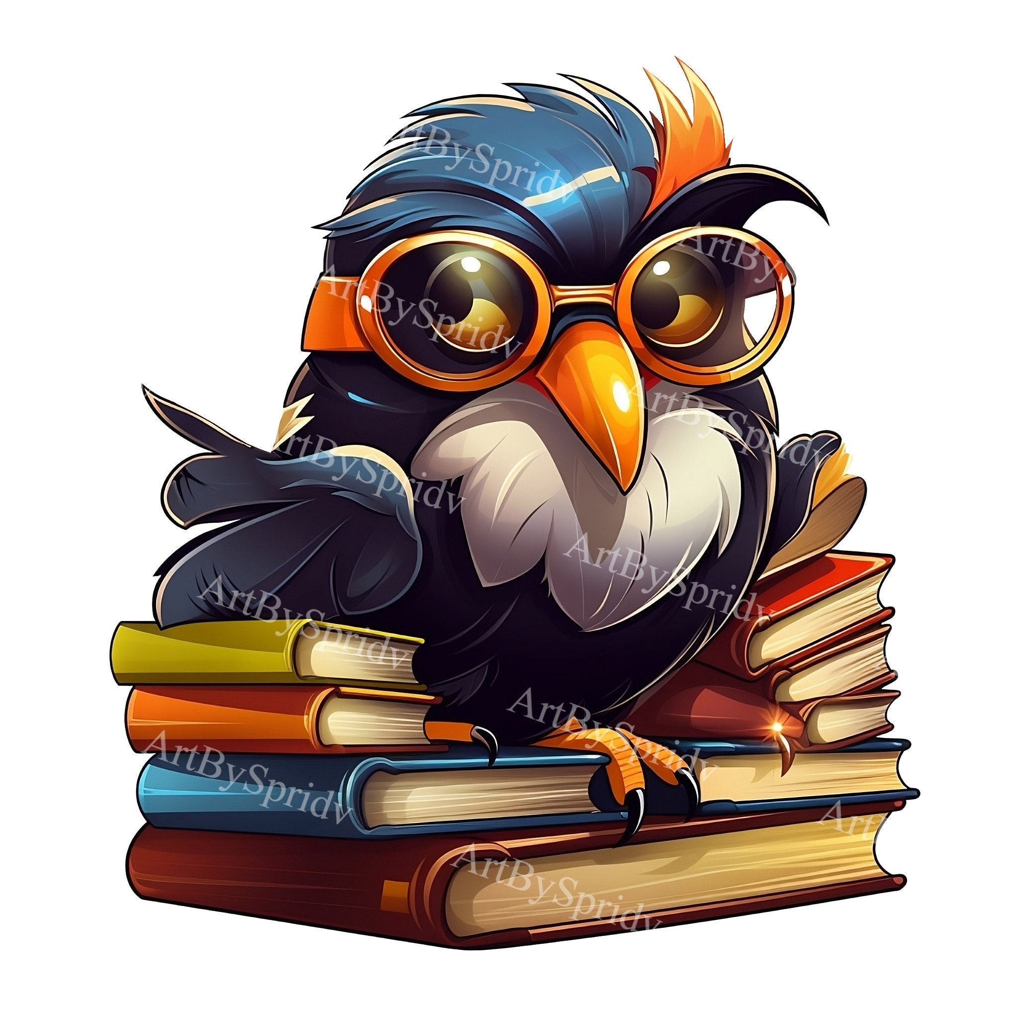 Cute Nerdy Animals Cartoon