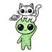 Alien With Cat Download PNG Clipart, Cute Space Animal, Whimsical Alien ...