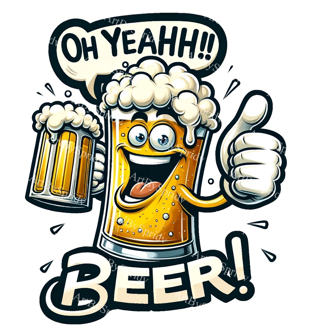 Cheers to Fun: Oh Yeeah Beer Mug Clipart | T-shirt, Mug Printable ...