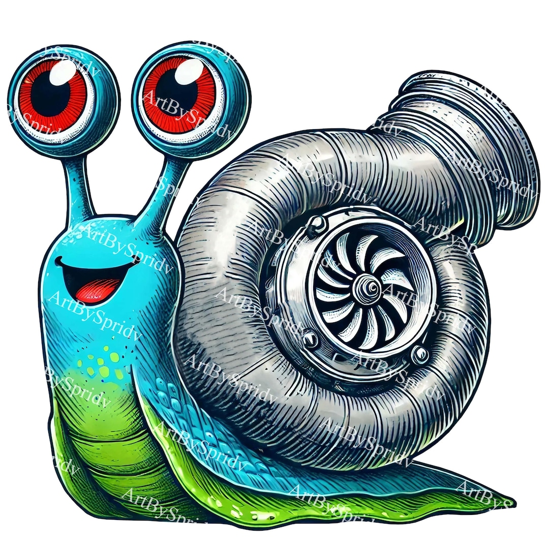 Turbocharged Racing Snail PNG Clipart, Cartoon Snail With Turbocharger ...