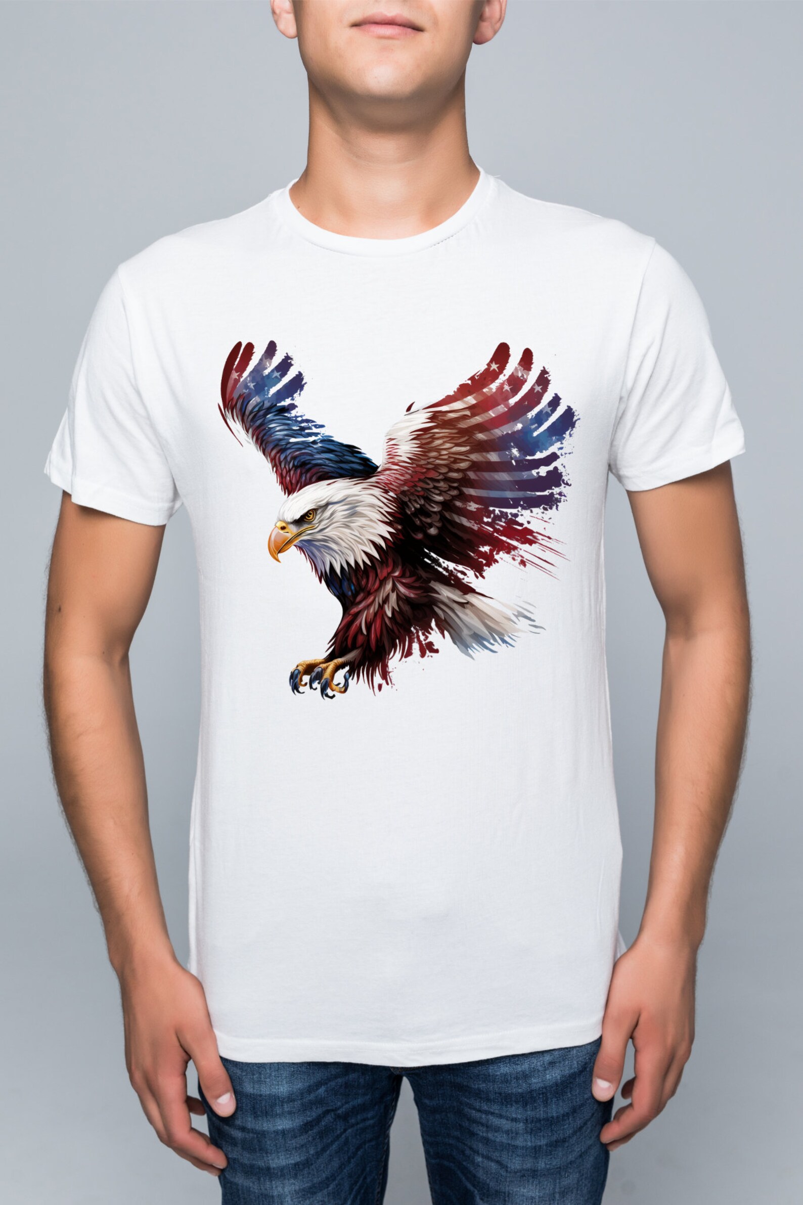 USA Patriotic Eagle Flag PNG Transparent Clipart Abstact Design ...