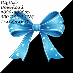 Christmas Blue Ribbon Clipart Set-winter Holiday Bow PNG With Pine ...