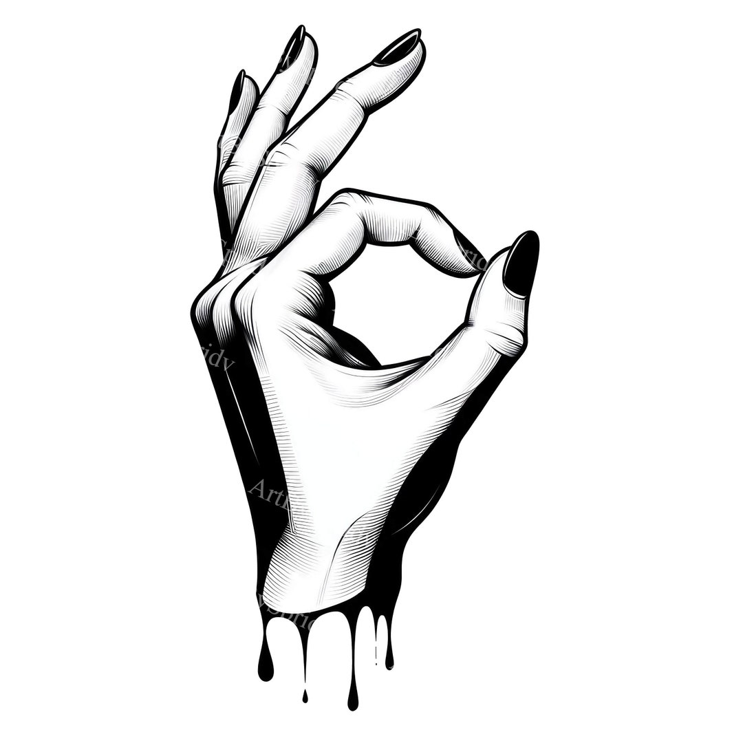Hand Gesture OK Sign Digital Clipart | High-quality Printable ...