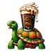 Turtle Carrying Beer Glass Clipart - Unique Printable Sublimation PNG ...