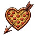 Valentine Heart Pizza Clipart - Cupid Arrow Digital PNG, DTG T-shirt ...