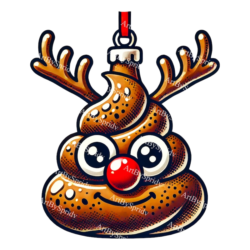 Christmas Poop Emoji Clipart - Etsy