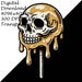 Melting Skull Lollipop PNG Clipart,dripping Caramel Skeleton,creepy ...