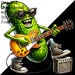 Cool Rock Star Pickle Clipart - Funny Cucumber Guitarist Png-retro ...