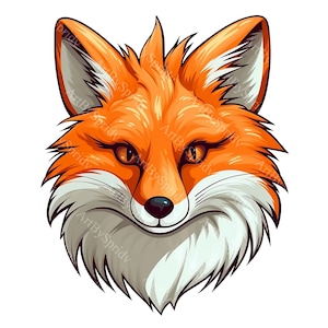 Cute Curious Fox Face PNG Clipart,transparent Forest Animal Lover Print ...