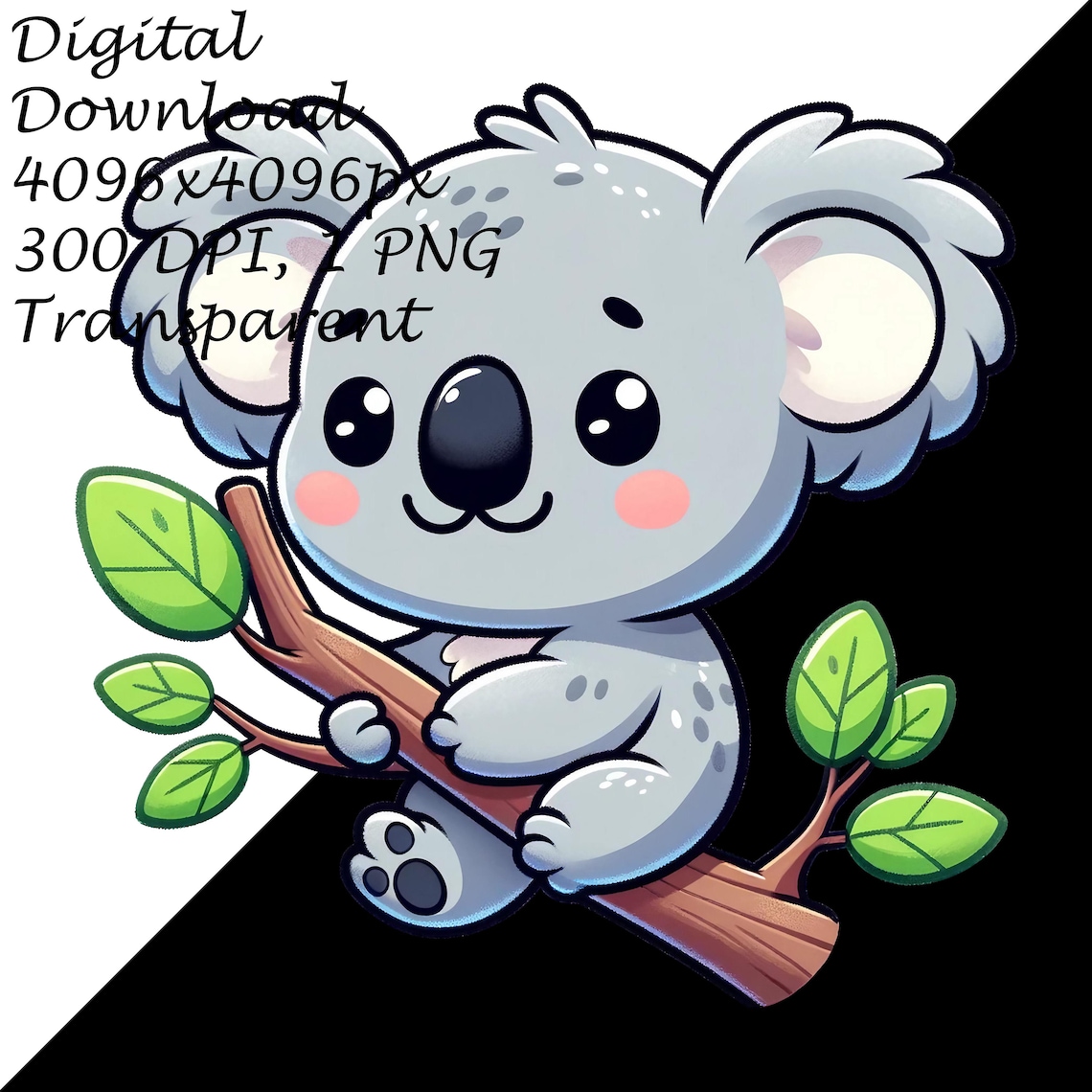 Adorable Koala Clipart - Cute Australian Animal PNG for Kids, Baby ...