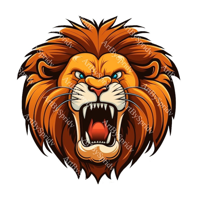 Cute Roaring Lion Face PNG Transparent Safari Animal Clipart - Etsy