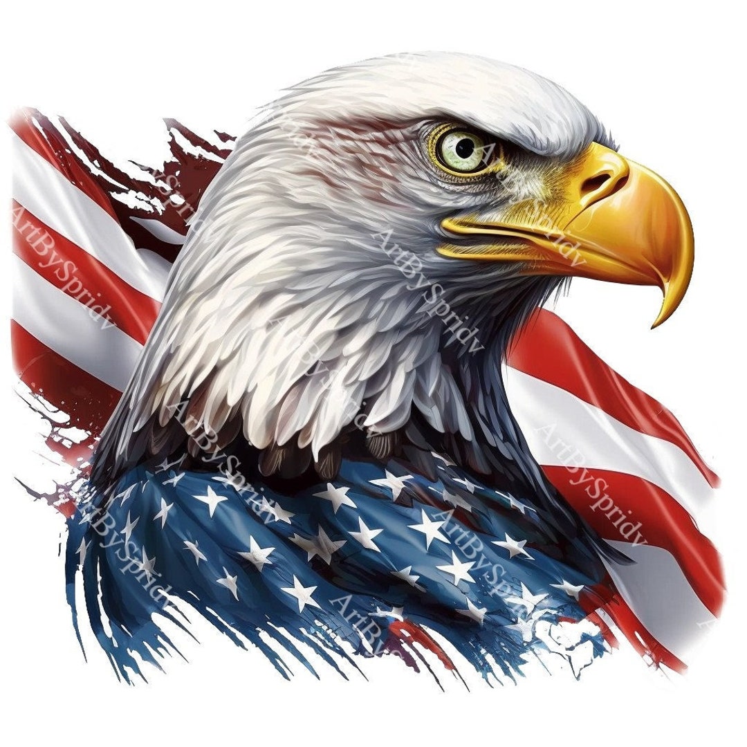USA Patriotic Eagle Flag PNG Transparent Clipart Abstact Design ...