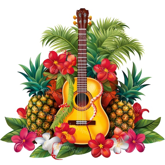 Hawaiian Luau Party Clip Art