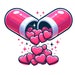 Valentine Heart Capsules PNG Clipart Romantic Digital Art for T-shirts ...