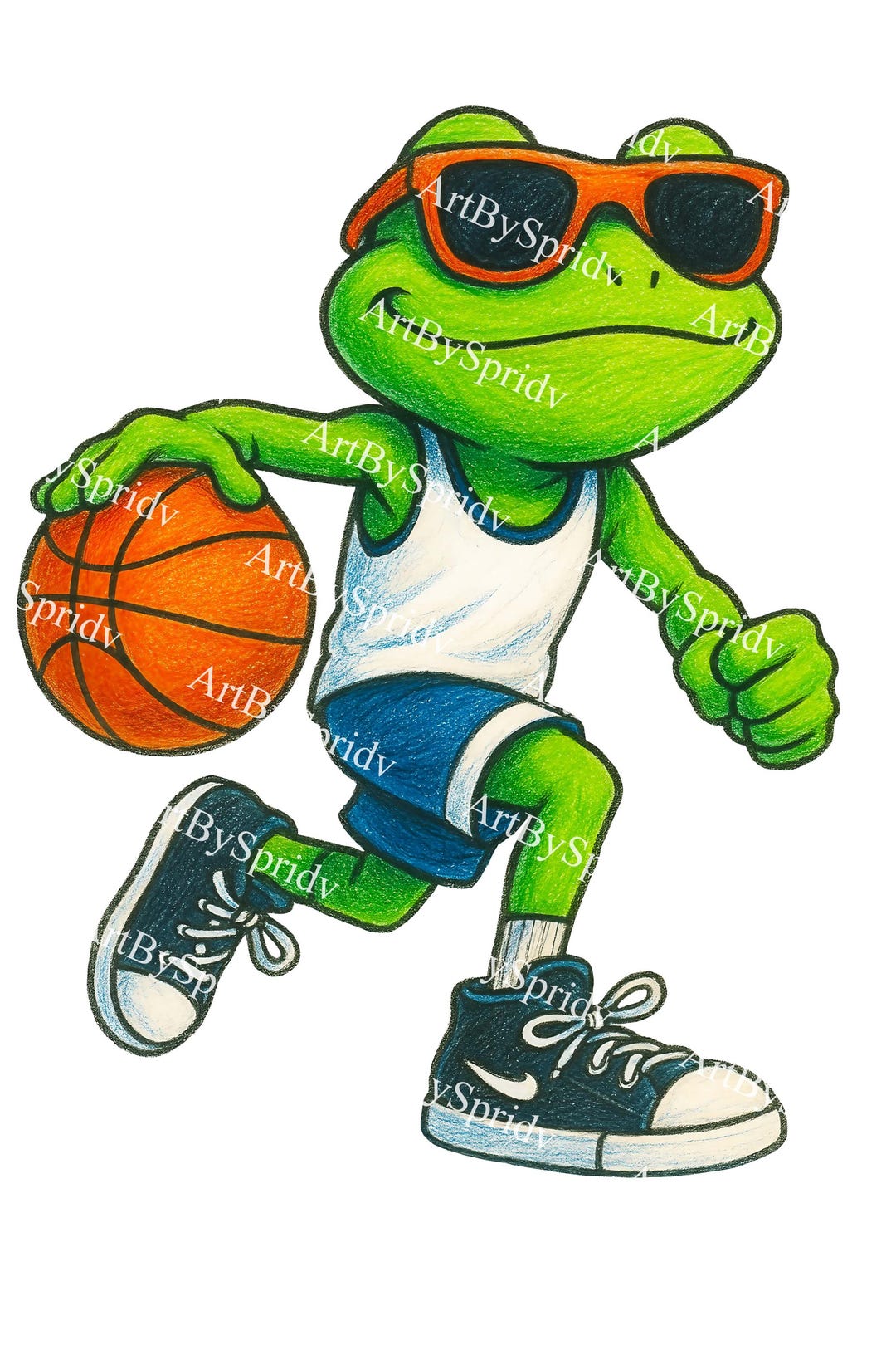 Cool Frog Playing Basketball Clipart PNG, Sports Frog With Sunglasses ...