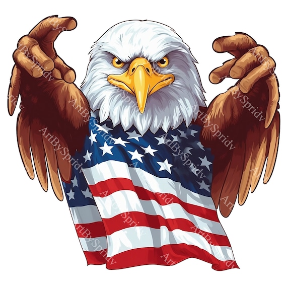 Us Flag Eagle Png