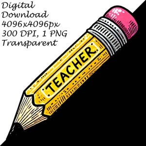 Teacher Appreciation Gift Pencil PNG Clipart, Cute Classroom Decor ...