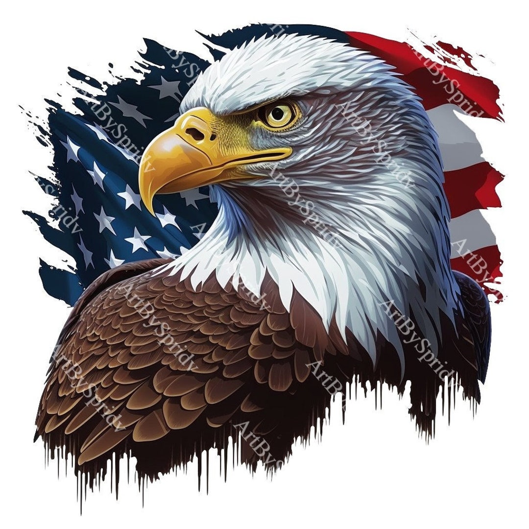 USA Patriotic Eagle Flag PNG Transparent Clipart Abstact Design ...