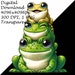 Adorable Triple Frog Stack Clipart: High-quality Transparent PNG ...