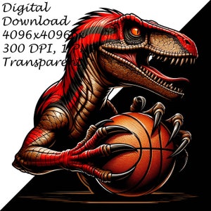 Dinosaur Basketball Player Clipart | Transparent PNG Velociraptor ...