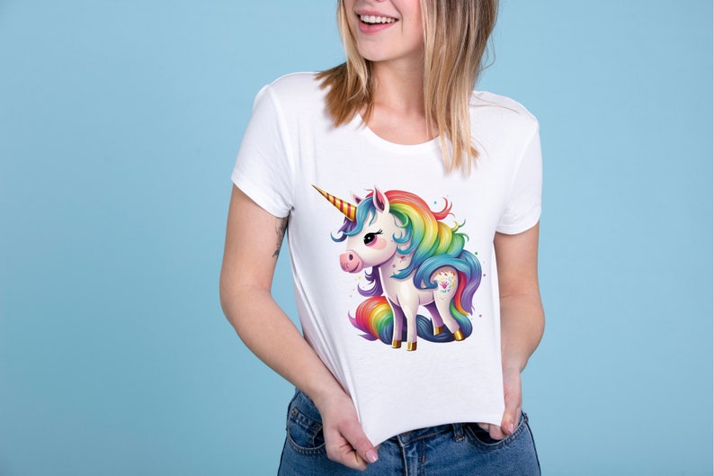 Magical Rainbow Unicorn Clipart, Transparent PNG for Kids' Party Decor ...