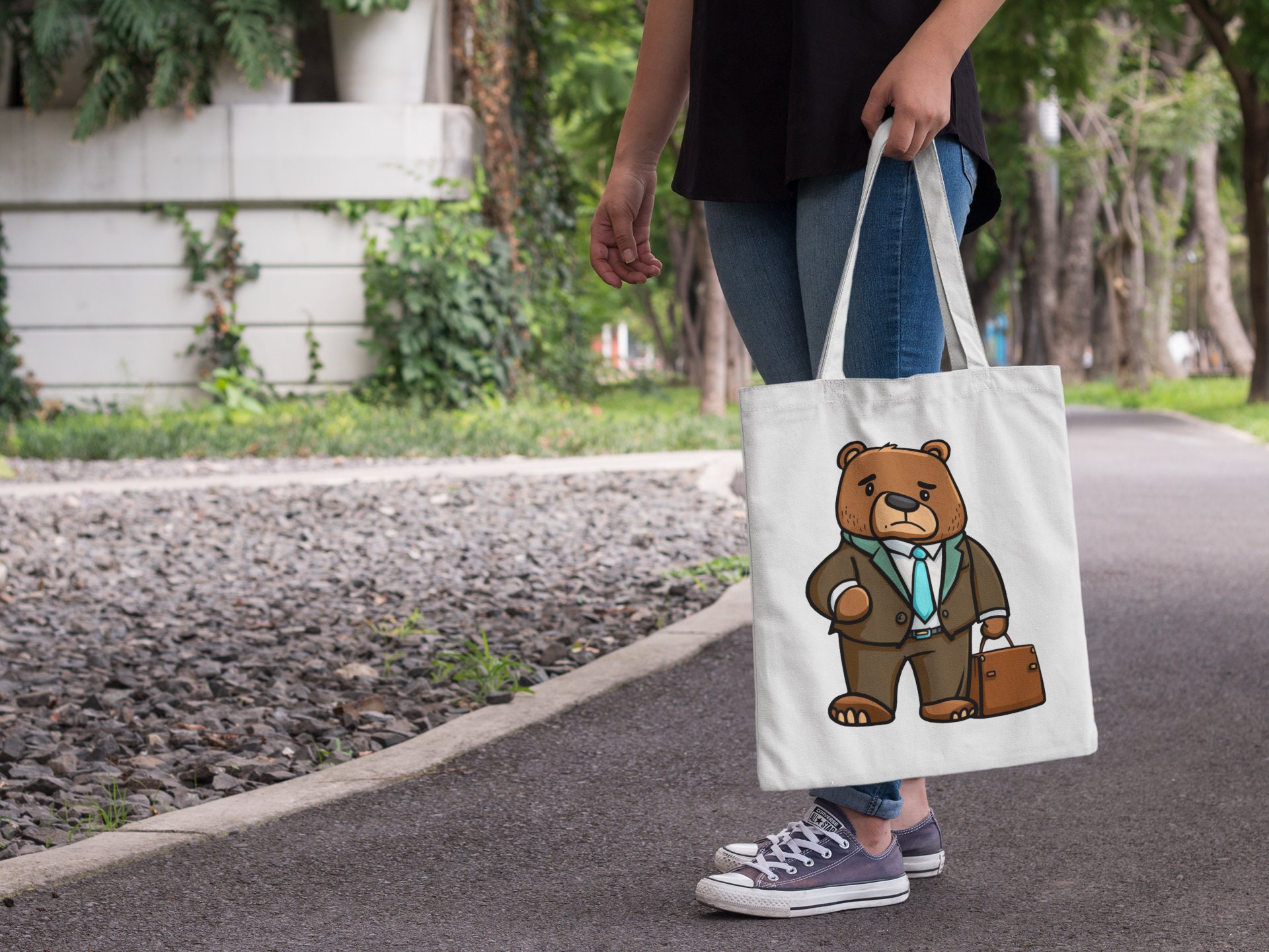 Business Bear Cartoon Clipart PNG, Cute Bear in Suit Digital Clip Art ...