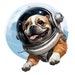 Adorable Space Dog PNG Clipart: Cartoon Astronaut Puppy in Space Suit ...