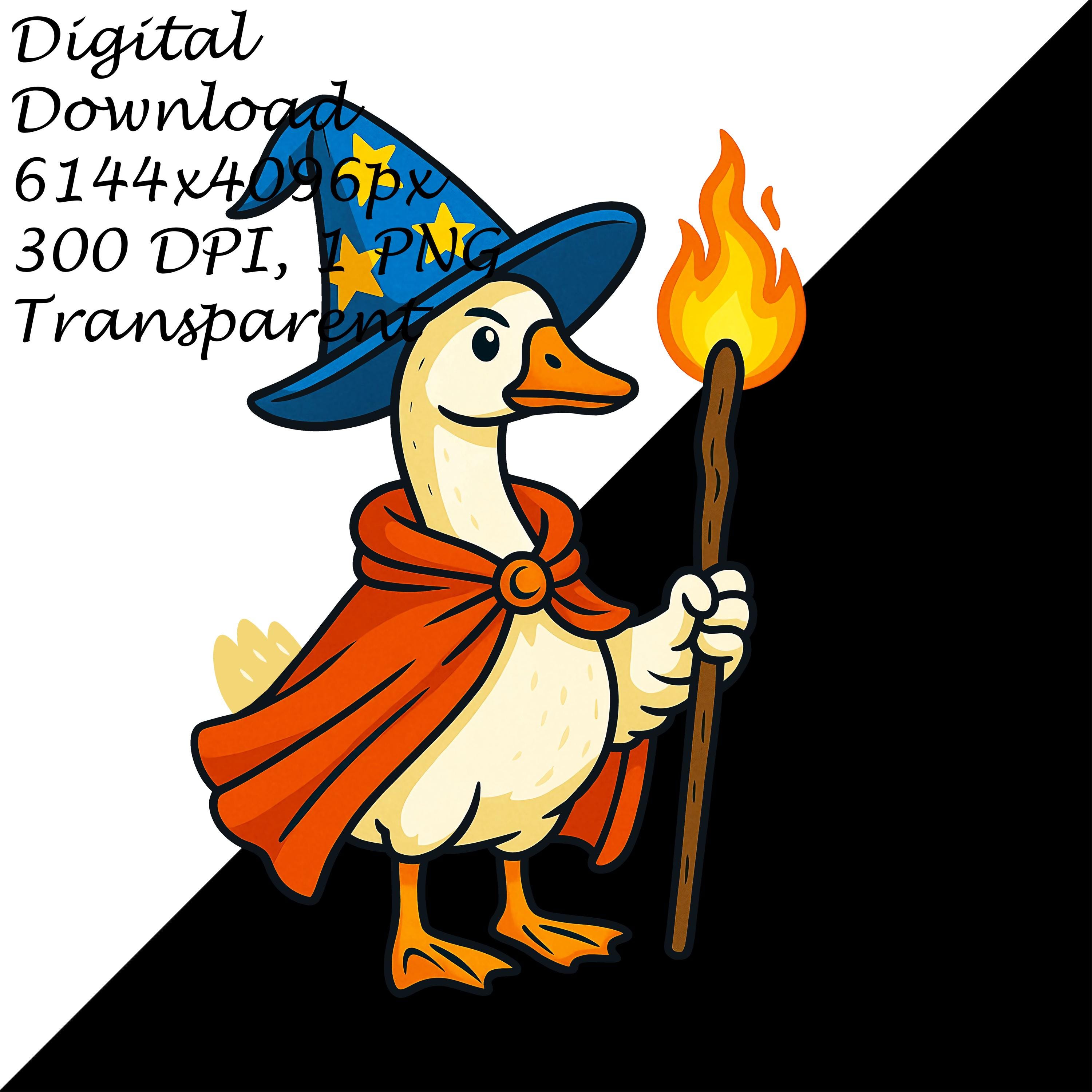 Wizard Duck PNG Clipart, Cute Cartoon Duck in Magic Hat and Cloak ...