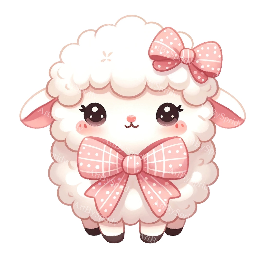 Adorable Fluffy Sheep Clipart - Perfect for Sublimation & Printables ...