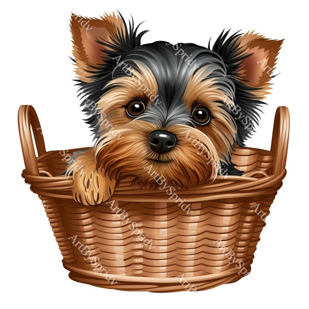 Cute Yorkshire Terrier Dog PNG Clipart, Transparent Pet Animal Clip Art ...