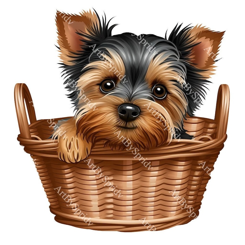 Cute Yorkshire Terrier Dog PNG Clipart Transparent Pet Animal - Etsy