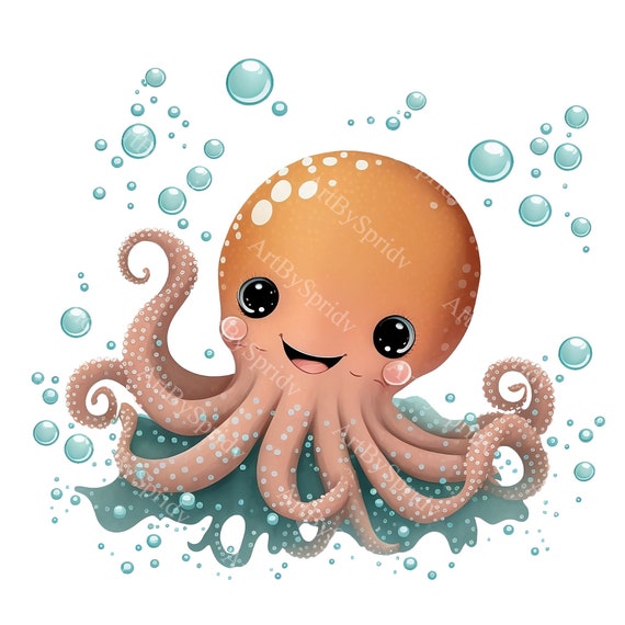 Cute Cartoon Octopus