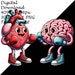 Whimsical Heart & Brain Boxing Clipart - Transparent PNG Digital ...