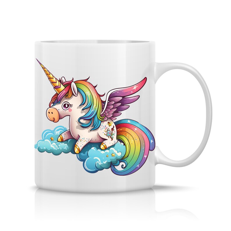 Cute Flying Unicorn With Wings PNG Animal Clipartkids - Etsy