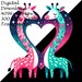 Romantic Giraffe Heart Clipart, Two Giraffes Forming a Heart PNG, Cute ...