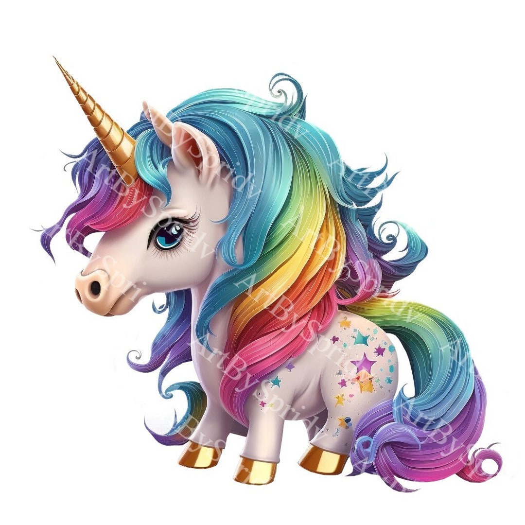 Cute Unicorn PNG Transparent Clipart Kids Cartoon Design,printable ...