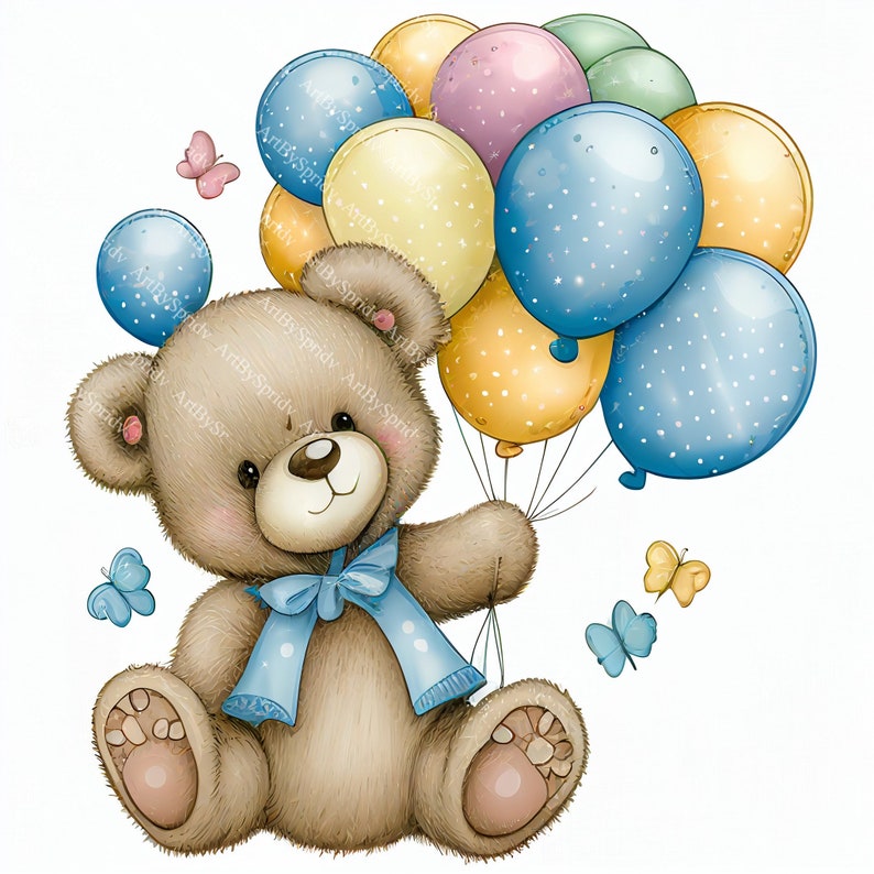 Teddy Bear Transparent PNG Clipart Kids Cartoon Design - Etsy