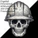 Industrial Skull Wearing Construction Hard Hat PNG Clipart for DIY ...