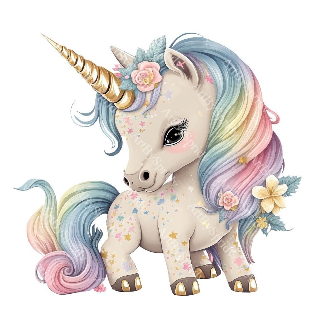 Rainbow Unicorn PNG Clipart, Transparent Kids Clip Art Cartoon Design ...