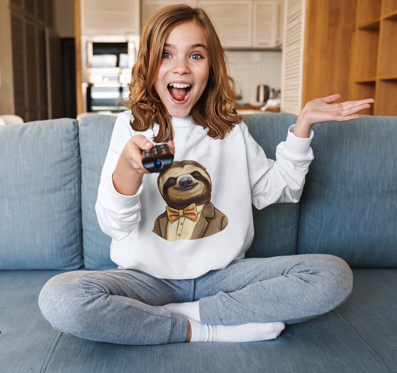 Dapper Sloth in Bow Tie Clipart PNG, Elegant Animal Digital Art, Funny Formal Sloth Illustration ...