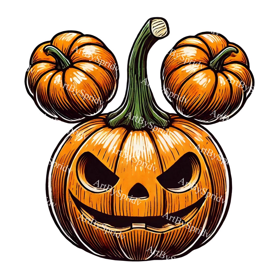 Spooky Halloween Pumpkin PNG Clipart, Jack-o'-lantern With Mouse Ears ...