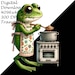 Charming Kitchen Frog Digital Clipart Cooking Frog PNG Printable ...