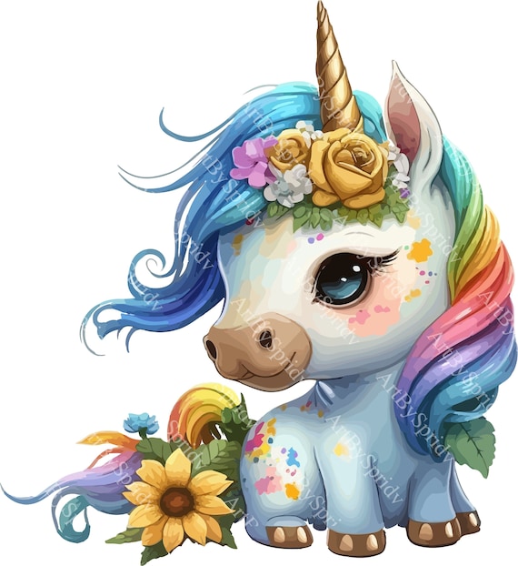 Cute Rainbow Unicorns