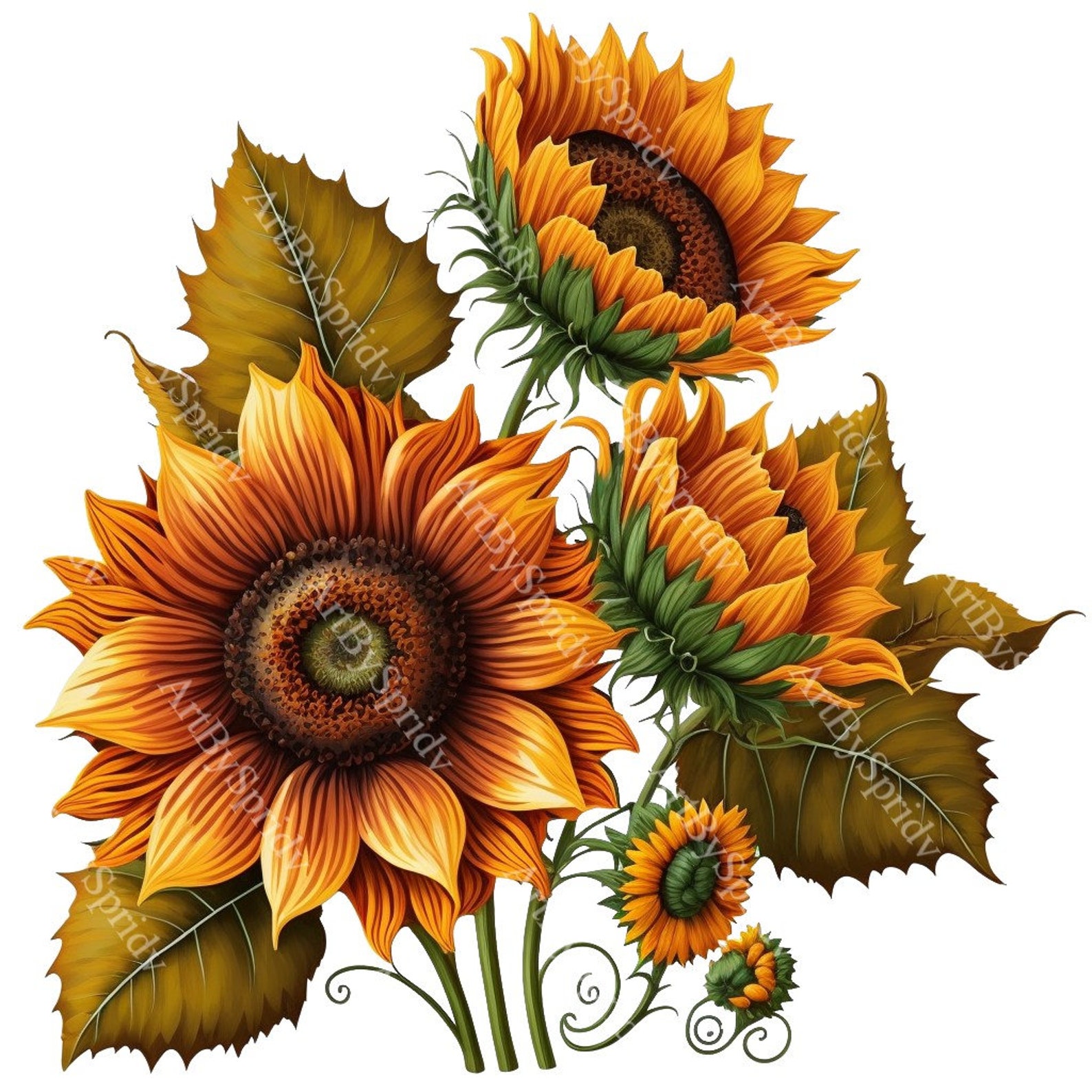 Sunflower PNG Transparent Clipart,plants Art Design,printable ...