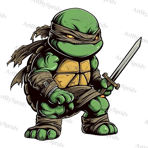 Ninja Turtle Cartoon Clipart - Etsy