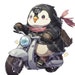 Motorcycle-riding Penguin Clipart | Digital PNG for Printable ...